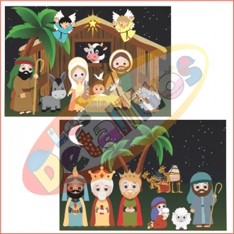 PÓSTER NACIMIENTO DE JESÚS - NAVIDAD