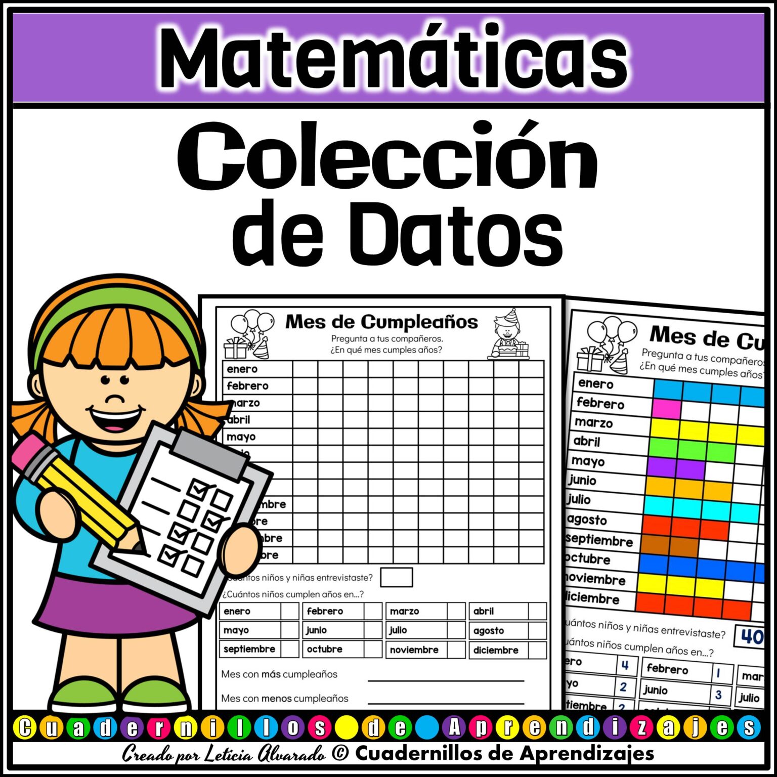 Colección de Datos Estadística Matemáticas Primaria