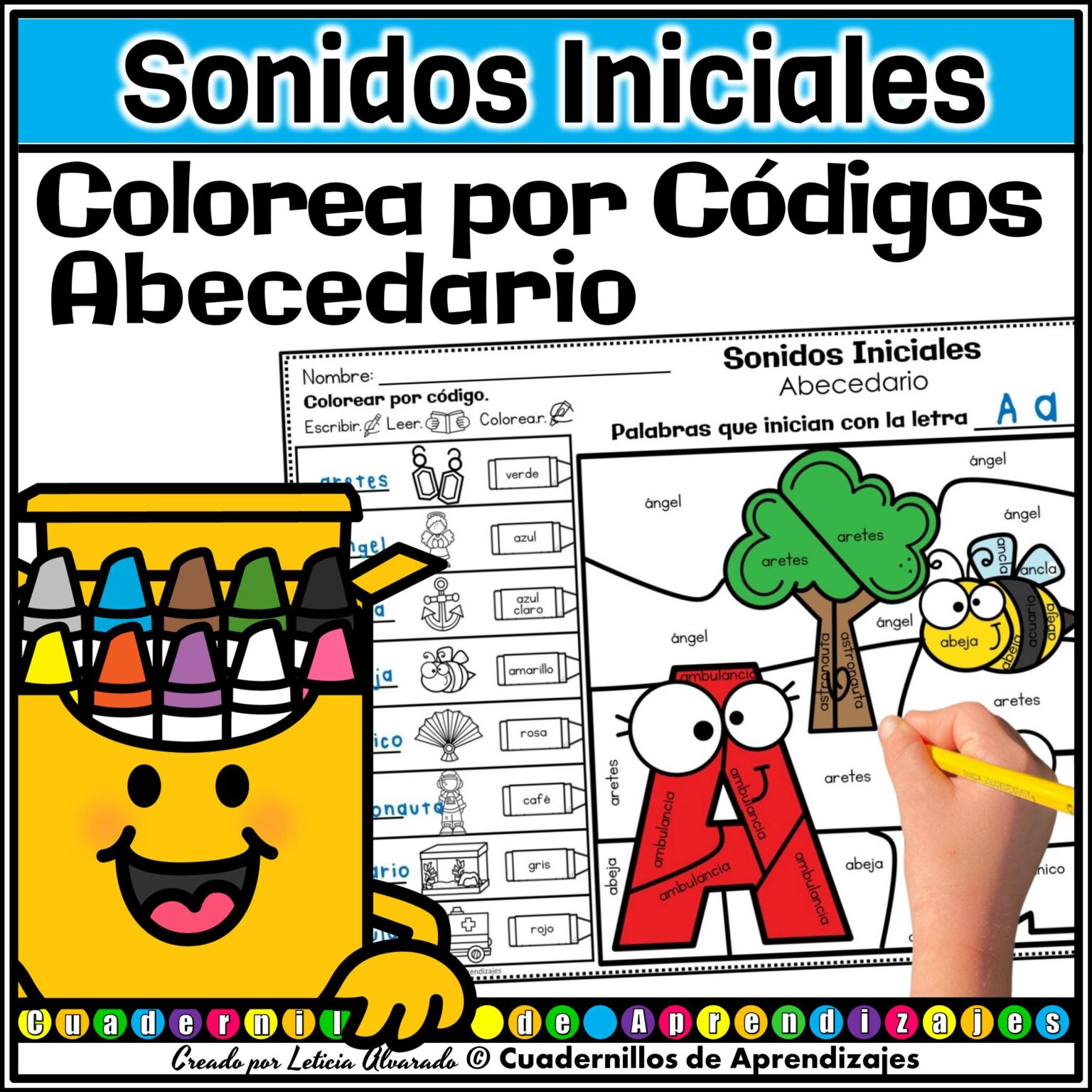 GRATIS Colorea por Código Sonidos Iniciales Letra A Primer Grado Primaria
