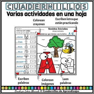 GRATIS Colorea por Código Sonidos Iniciales Letra A Primer Grado Primaria