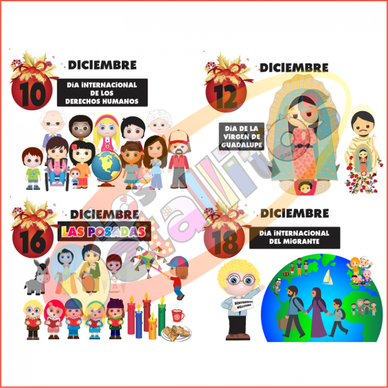 Efemérides Diciembre Fondo Transparente