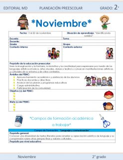 Planeación de Noviembre de Nivel Preescolar