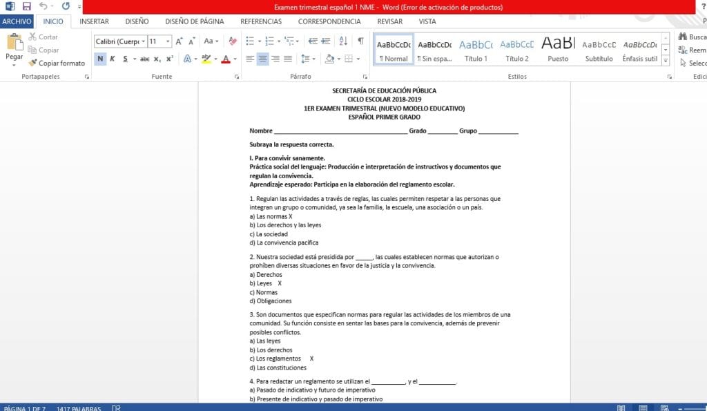 Evaluaciones del 2° MOMENTO (Evaluación Intermedia) 2021