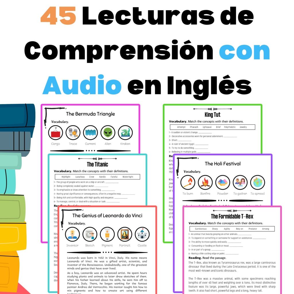 45 Lecturas de Comprensión con Audio en Inglés