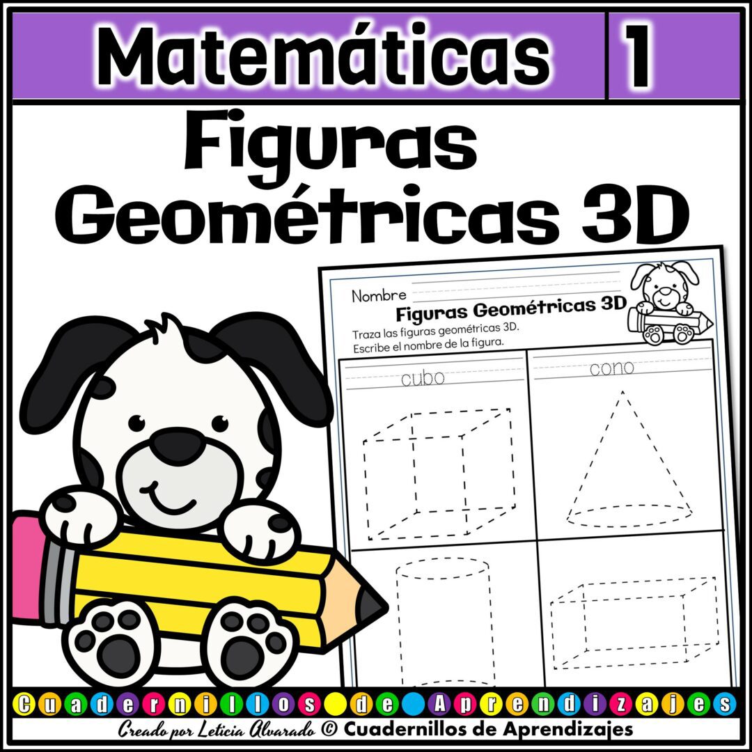 Figuras Geométricas 3D Traza y Escribe