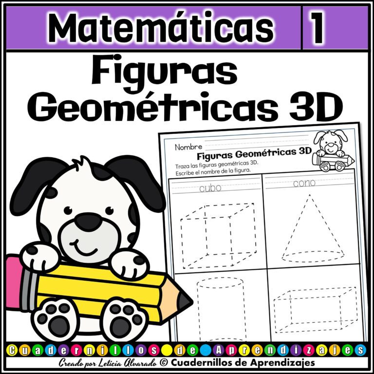 Figuras Geométricas 3D Traza y Escribe