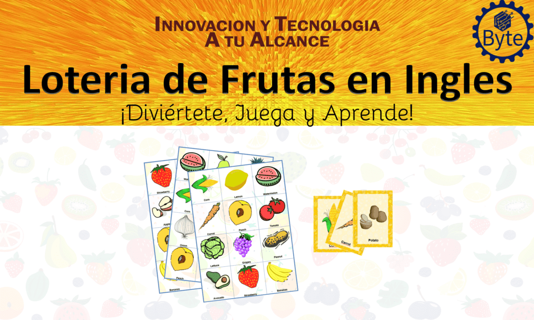 Loteria de frutas y verduras en Ingles