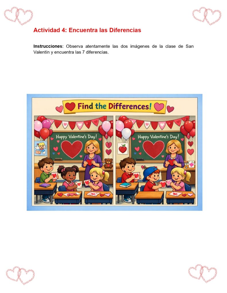 ALBUM MATEMÁTICO DE SAN VALENTÍN