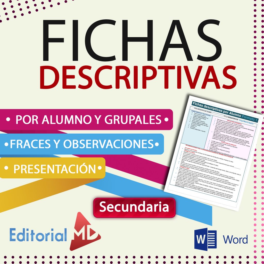 Fichas Descriptivas Secundaria del Alumno (Para Descargar)