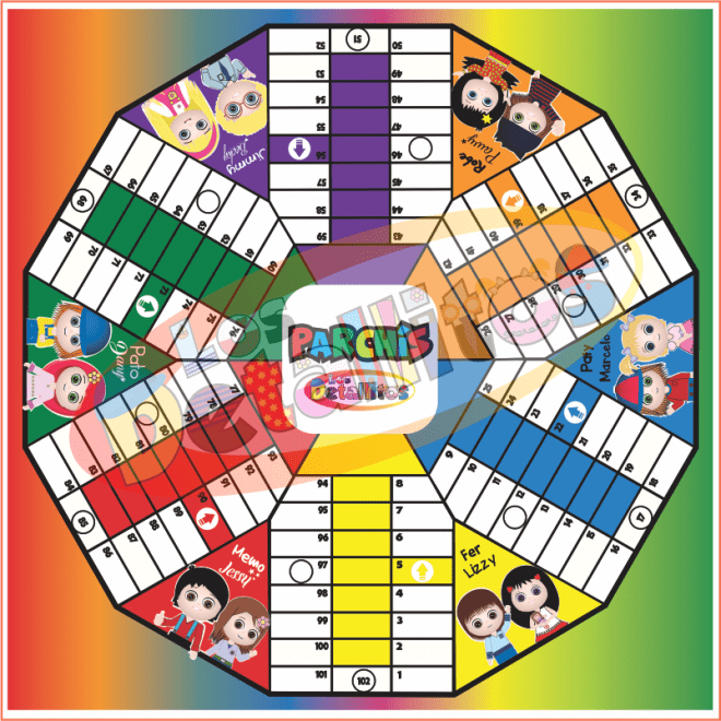 Parchís Gigante 1.5x1.5 Metros 6 Jugadores