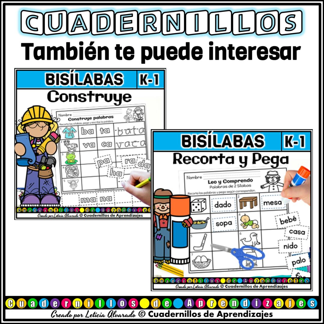 Palabras Bisílabas Colorea por Código
