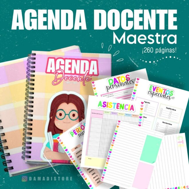 Agenda Docente para Maestras de Primaria Preescolar Secundaria