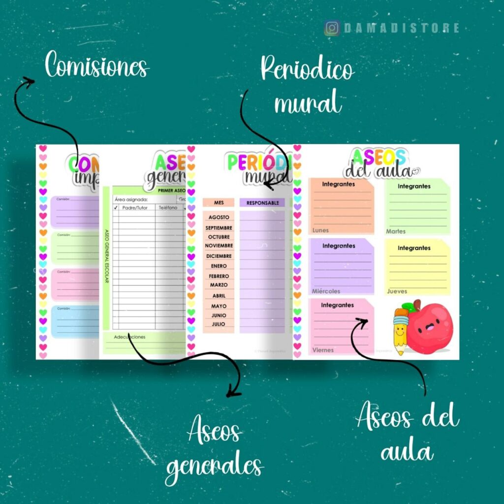 Agenda Docente para Maestras de Primaria Preescolar Secundaria