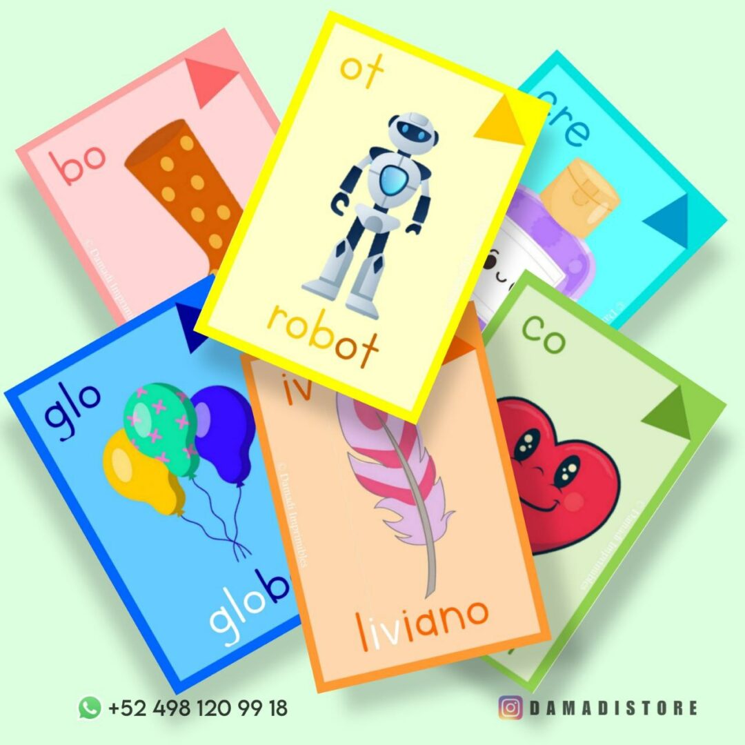 Tarjetas de las sílabas completas (directas, trabadas e inversas) 250 ...