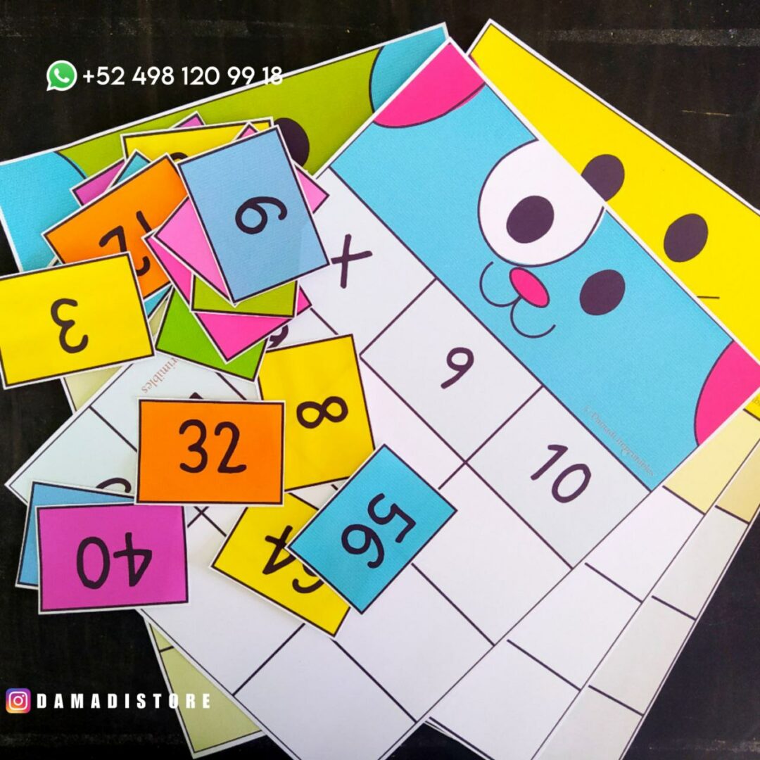 Tablero de las multiplicaciones (carta)