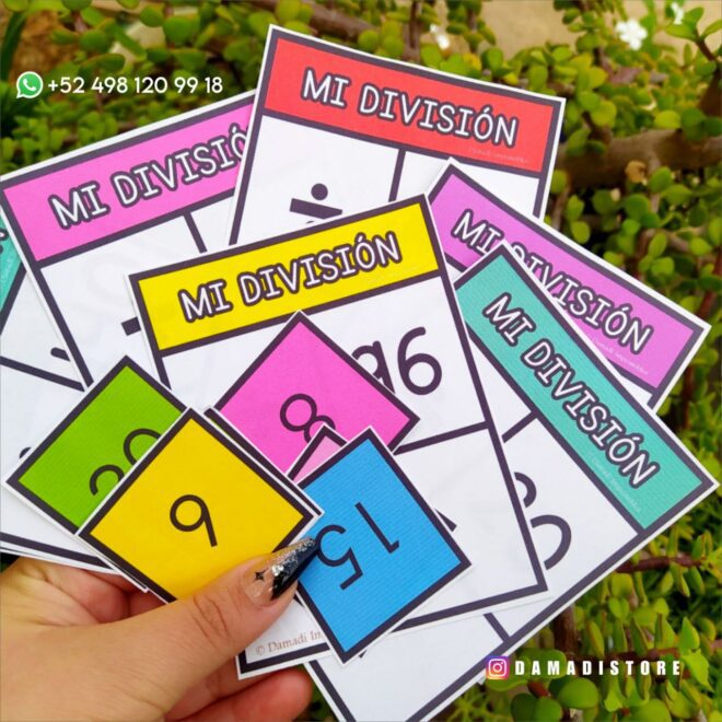 Tarjetas de las divisiones del 1 al 20 (200 tarjetas + 200 resultados)