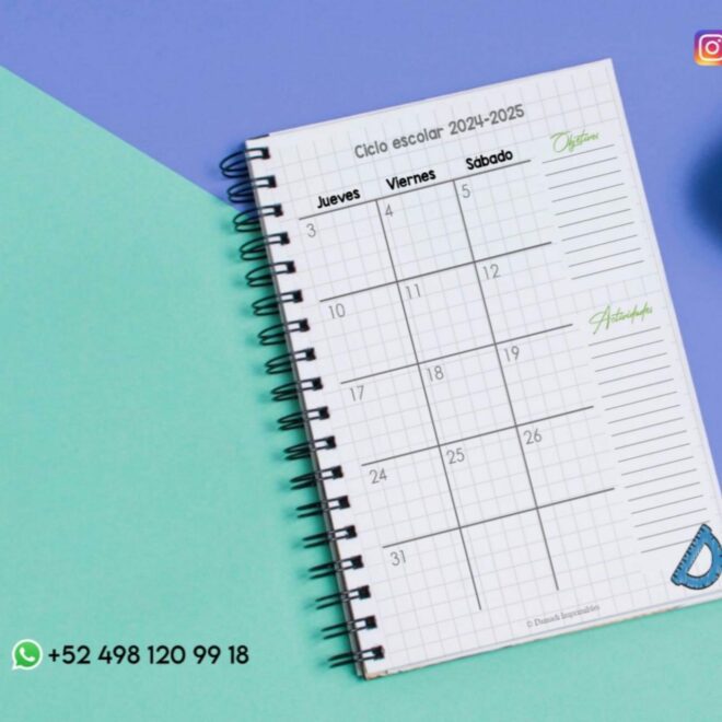 Agenda docente ciclo escolar 2024-2025