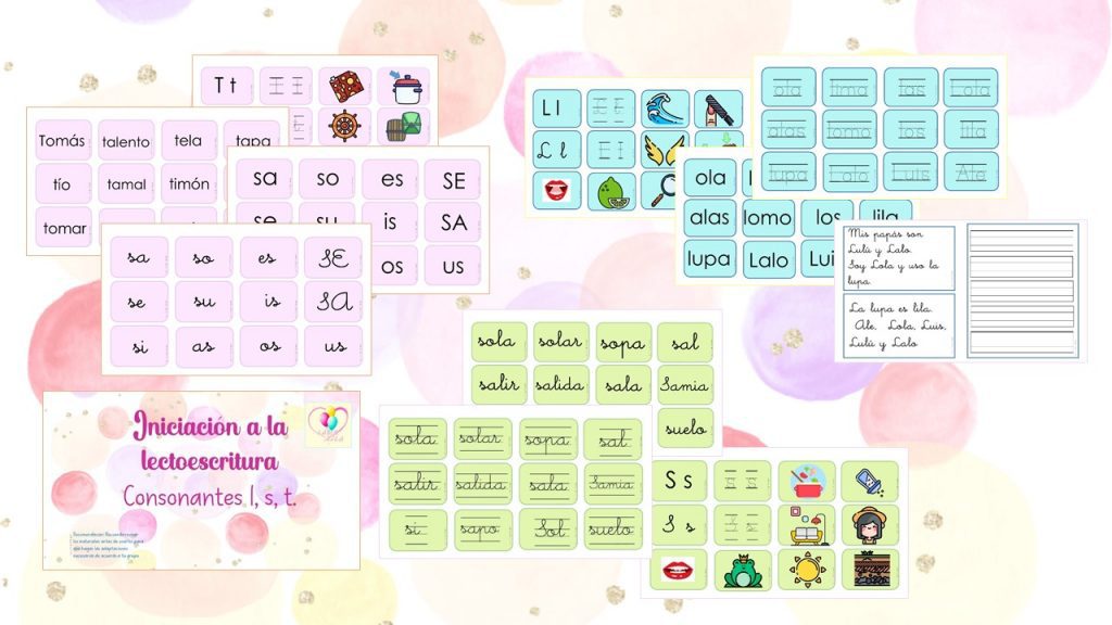 Aprender a leer: Lectoescritura consonantes M,P,L,S,T