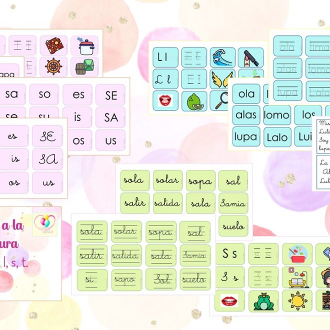 Aprender a leer: Lectoescritura consonantes M,P,L,S,T