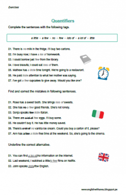 Quantifiers worksheet