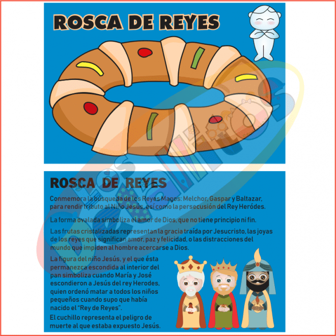 Póster Tabloide Rosca De Reyes Con Explicación