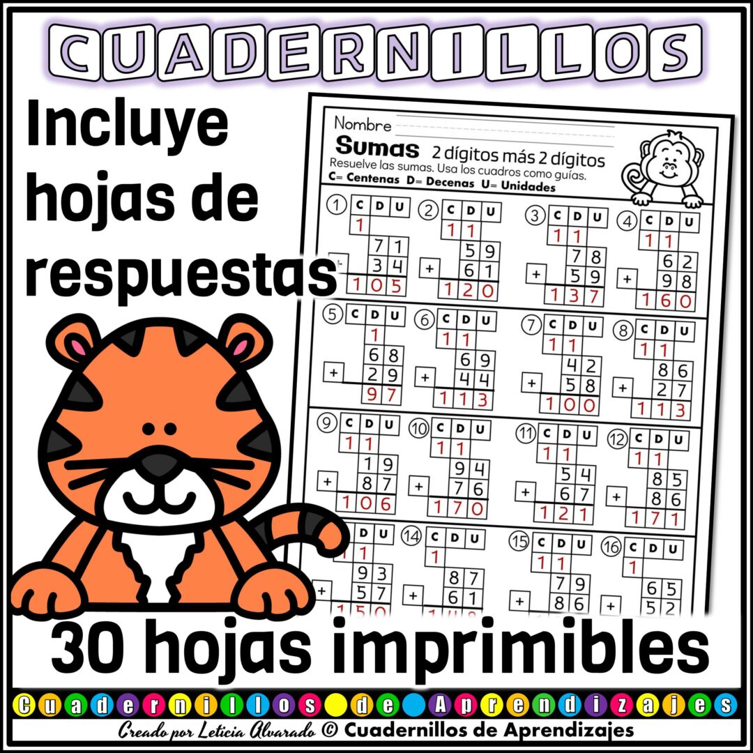 Sumas con Reagrupaciones 2 dígitos más 2 dígitos