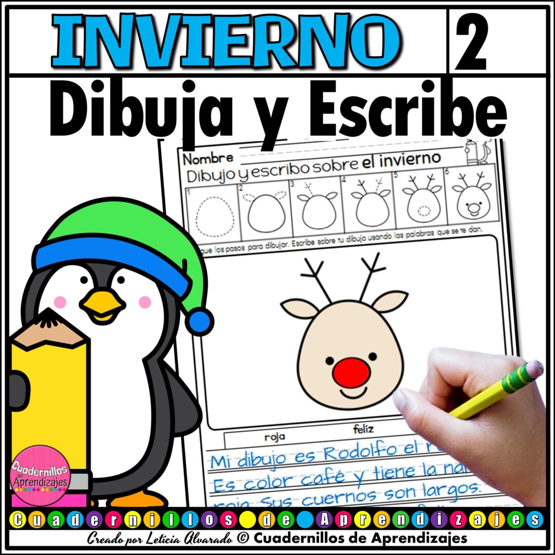 Dibuja y Escribe Invierno Adjetivos Descriptivos | 2024