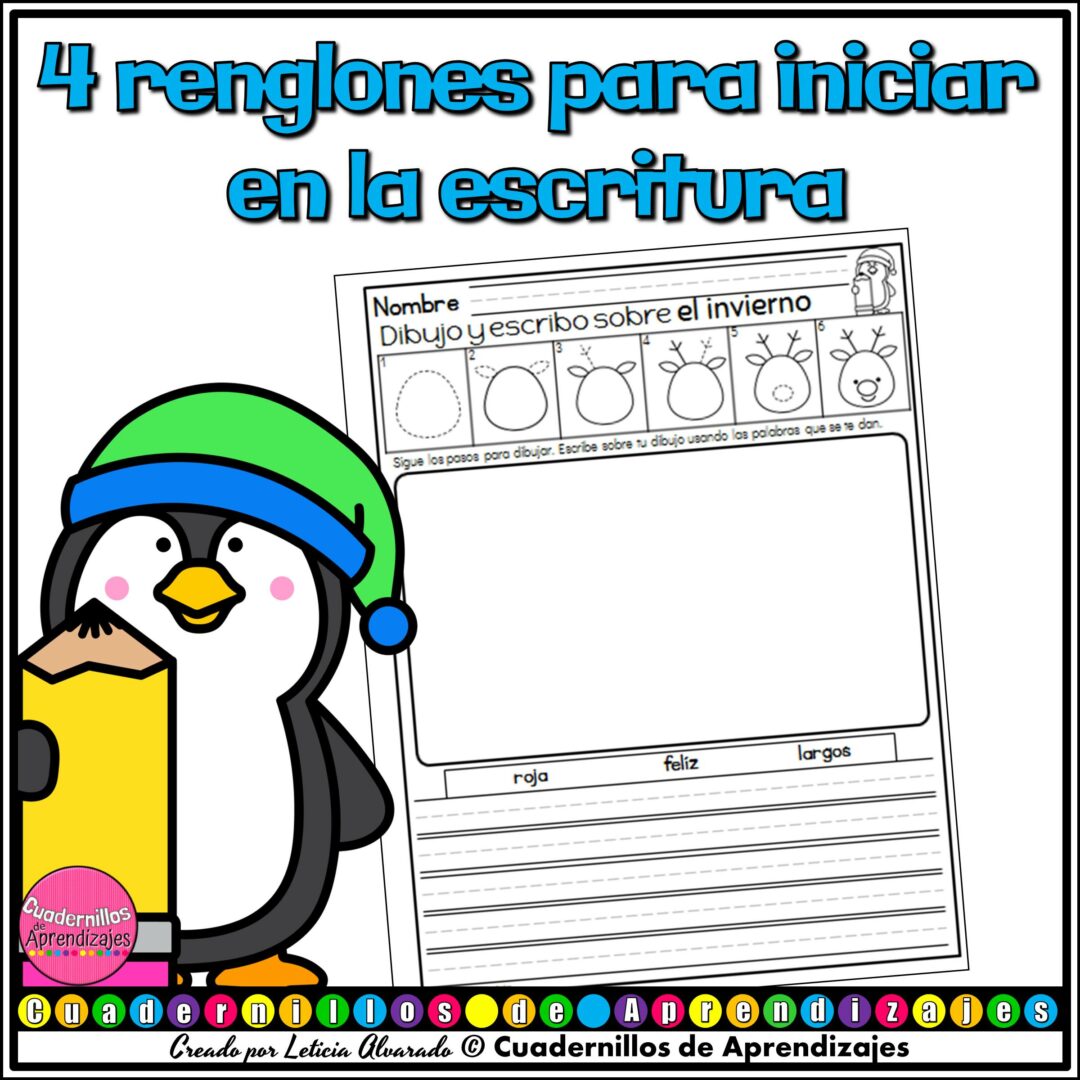 Dibuja y Escribe Invierno Adjetivos Descriptivos | 2024