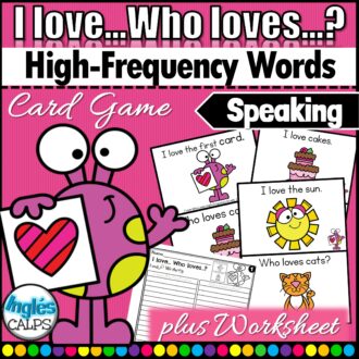 San Valentines Day I love Who loves Printable Card Game High-Frequency ...